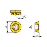 Ceratizit - Milling Inserts; Insert Style: RPHX; Insert Size Code: 10T3; Insert Material: Solid ...