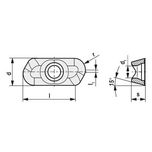 Ceratizit - Milling Inserts; Insert Style: XDHX; Insert Size Code: 1904; Insert Material: Solid ...