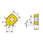 Ceratizit - Milling Inserts; Insert Style: XDHW; Insert Size Code: 1204; Insert Material: Solid ...