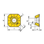 Ceratizit - Milling Inserts; Insert Style: SFHT; Insert Size Code: 1204; Insert Material: Solid ...