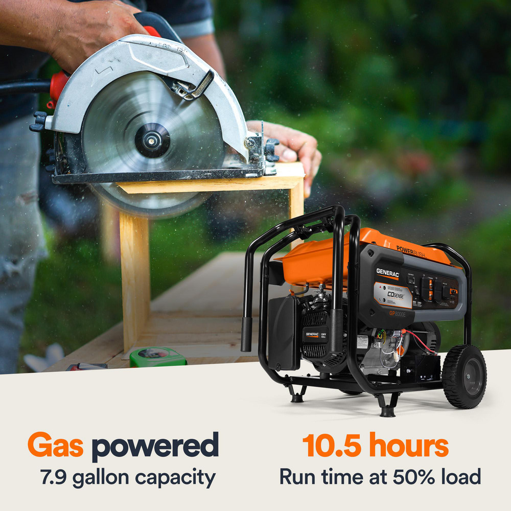 Generac Power - Portable Power Generators: Fuel Type: Gas; Starting ...