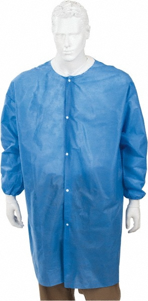 Dupont - Size XL Denim Blue Disposable Chemical Resistant Lab Coat ...
