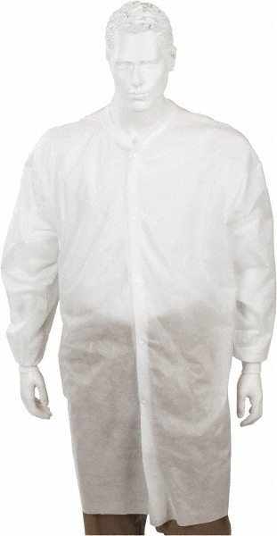 PRO-SAFE - Pack of 30 Size 2XL White Lab Coats without Pockets ...
