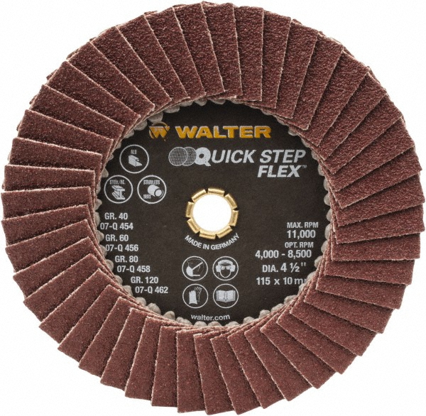 WALTER Surface Technologies - Flap Disc: 4-1/2" Dia, 7/8" Hole, 60 Grit ...