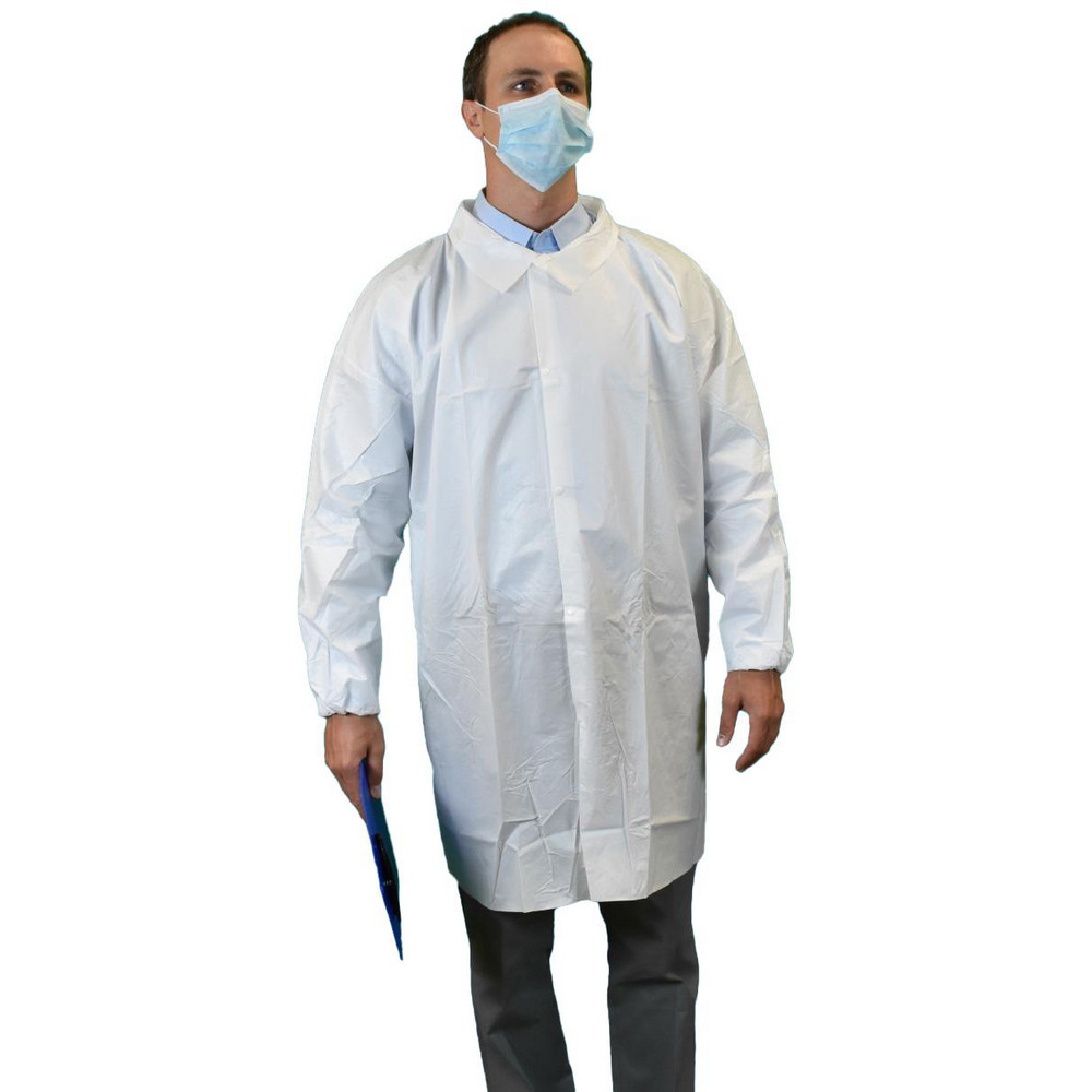 PRO-SAFE - Coat: Disposable, 50 oz Material, Size 2X-Large, Microporous ...