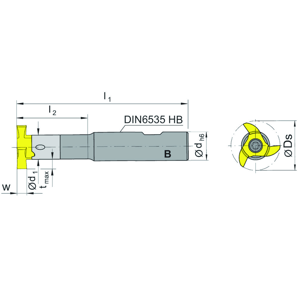 HORN - Replaceable Tip Milling Shanks: Shank Type: Cylindrical; Shank ...