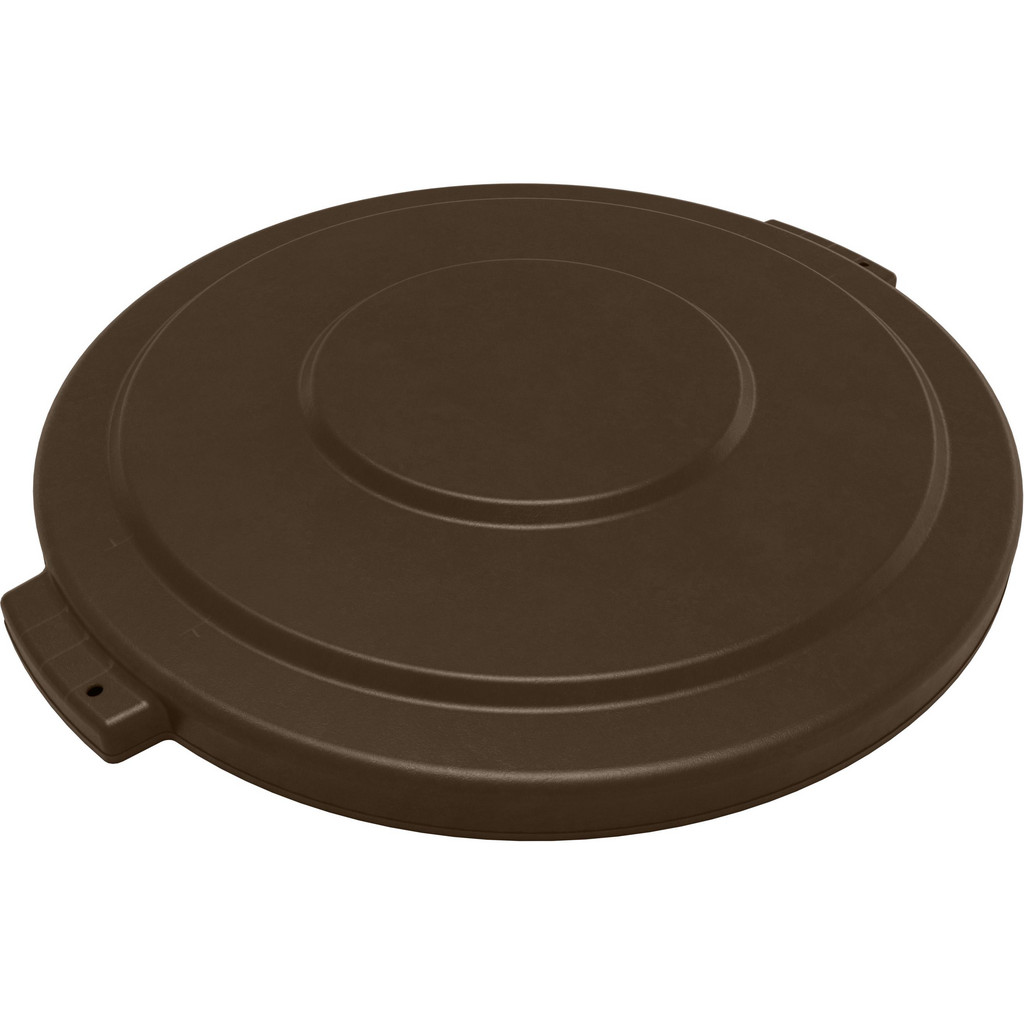 Carlisle - Bronco™ 32 gal Round Trash Container Lid, Brown | MSC Direct
