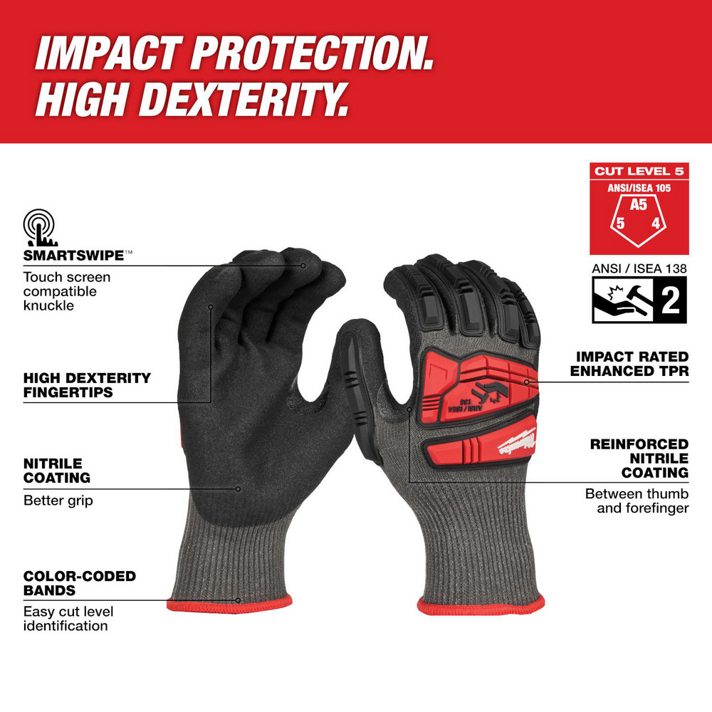 Milwaukee Tool - Cut-Resistant Gloves: Milwaukee 48-73, Size Large ...