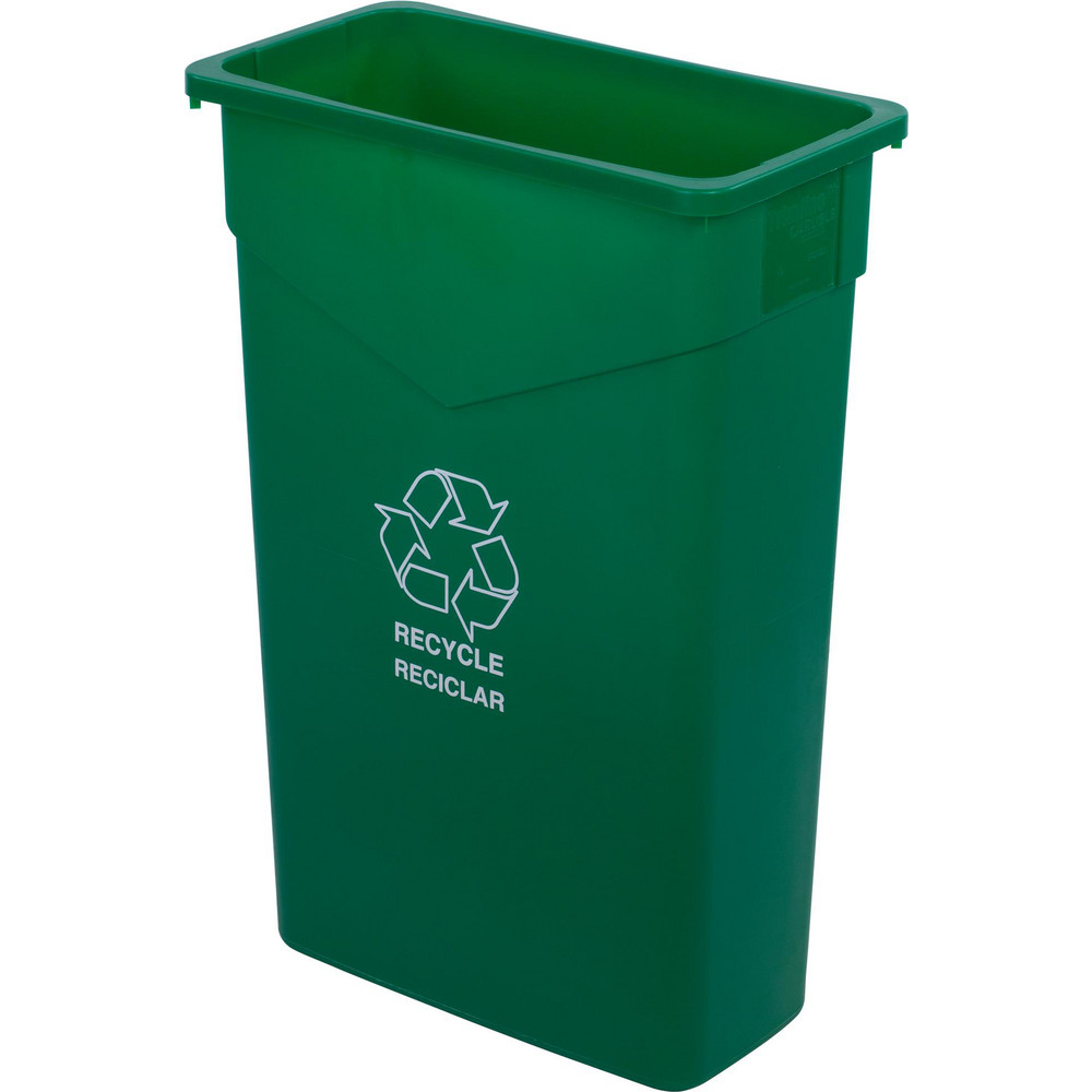 Carlisle - Trimline™ Rectangle Recycle Waste Container, 23 gal, Green ...