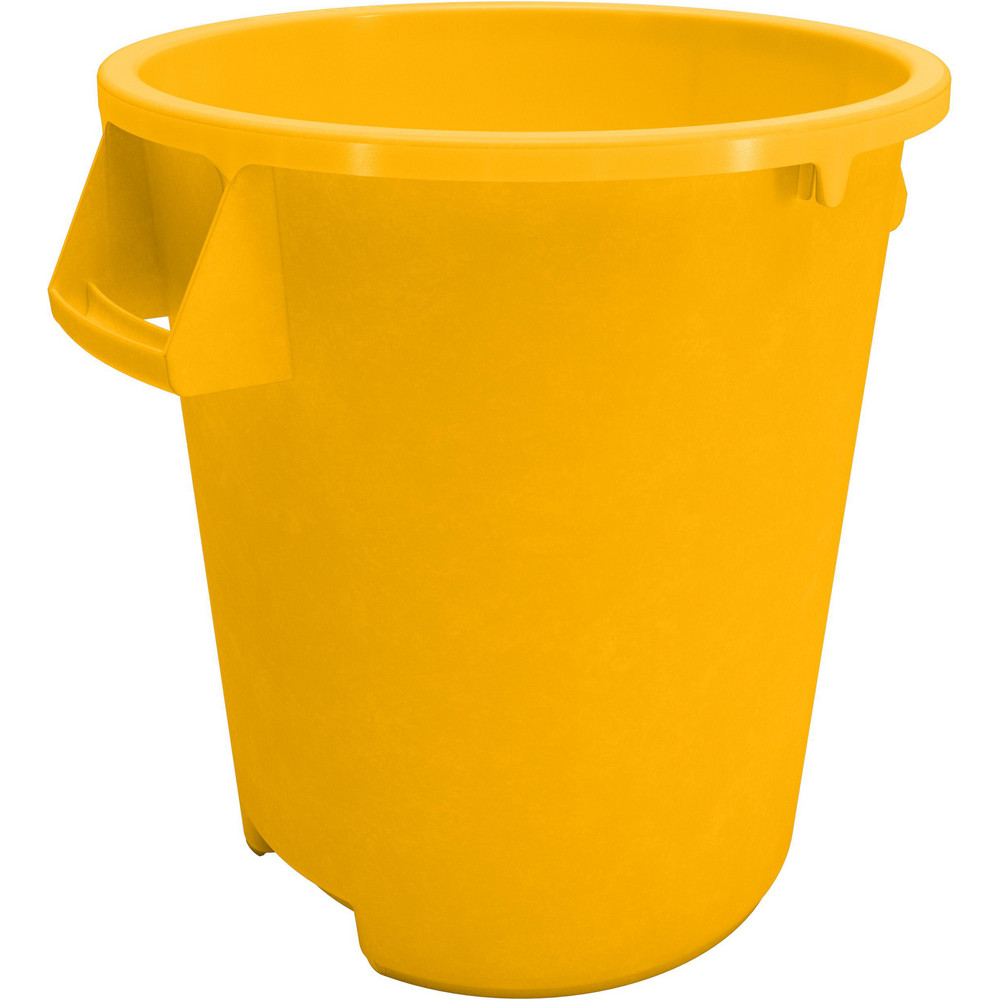 Carlisle - Bronco™ 10 gal Round Trash Container, Yellow | MSC Direct