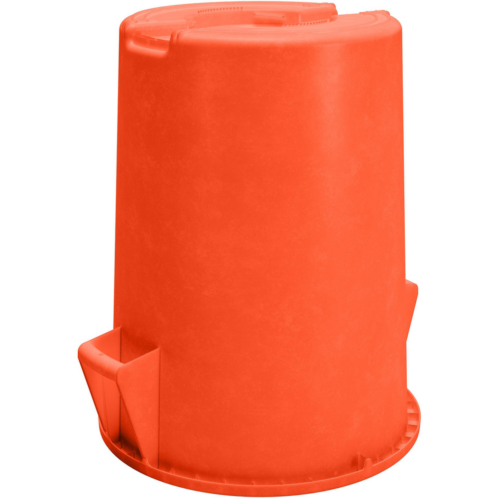 Carlisle - Bronco™ 55 gal Round Trash Container, Orange | MSC Direct