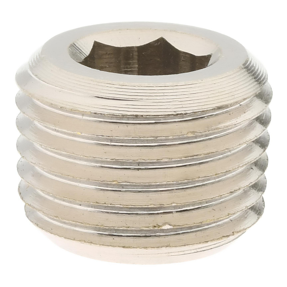 Value Collection - Brass Pipe Countersunk Plug: 1/8" Fitting, MNPT x ...