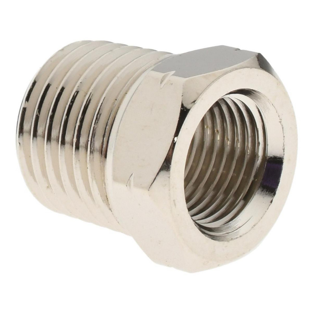 Value Collection - Brass Pipe Bushing: 1/4 x 1/8" Fitting, MNPT x FNPT ...