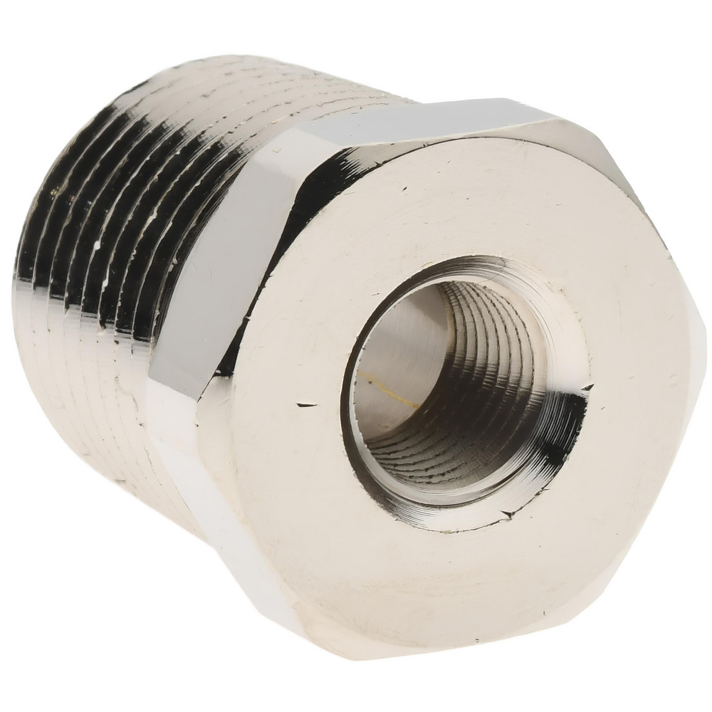 Value Collection - Brass Pipe Bushing: 1/2 x 1/8" Fitting, MNPT x FNPT ...