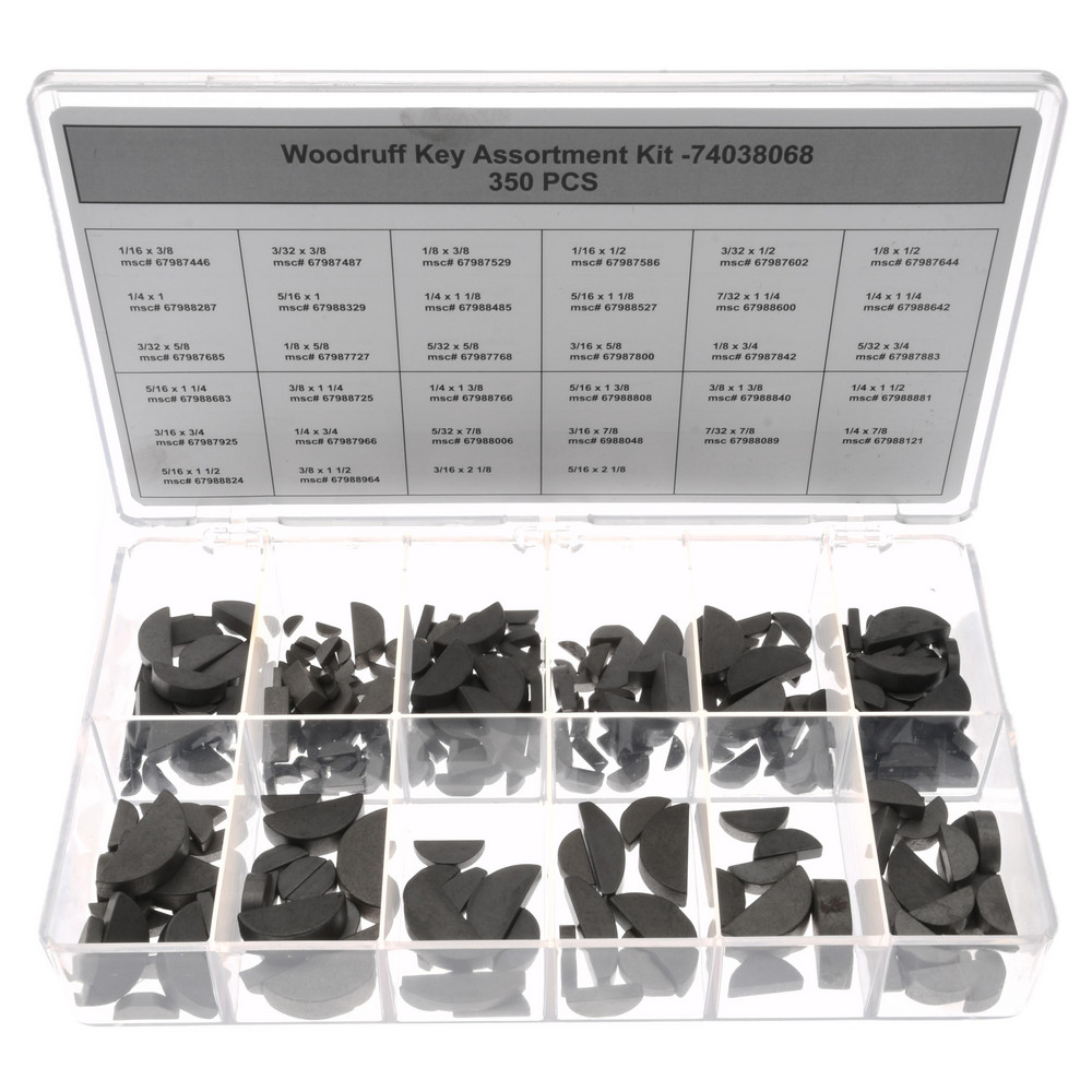 Value Collection - Key & Keyway Assortments: Assortment Type: Woodruff ...