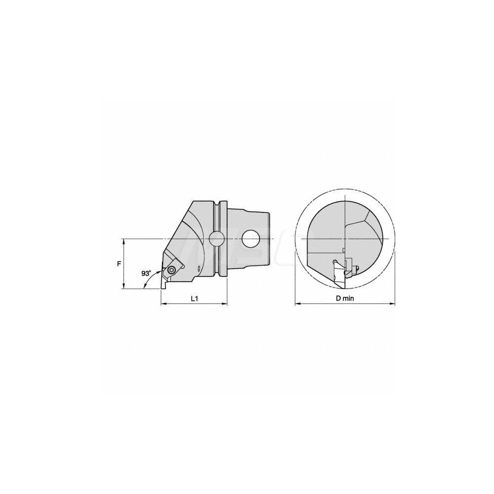 Kennametal - Size KM80, 70mm Head Length, 53mm Ctr to Cutting Edge ...