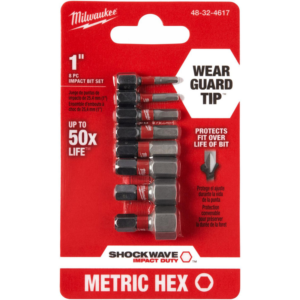Milwaukee Tool - Screwdriver Bit Sets: Set Type: Insert Hex Bit Set ...