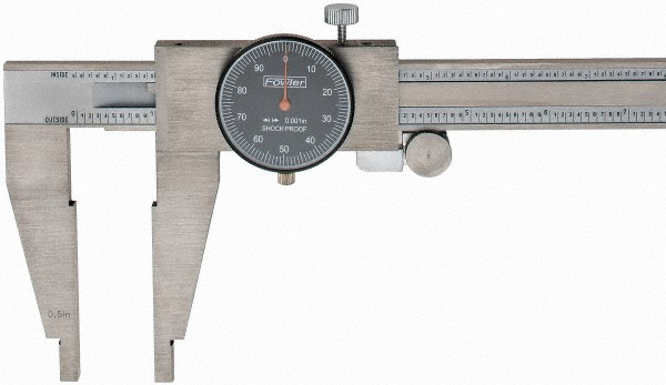 Fowler - 0" to 24" Range, 0.001" Graduation, 0.1" per Revolution, Dial ...