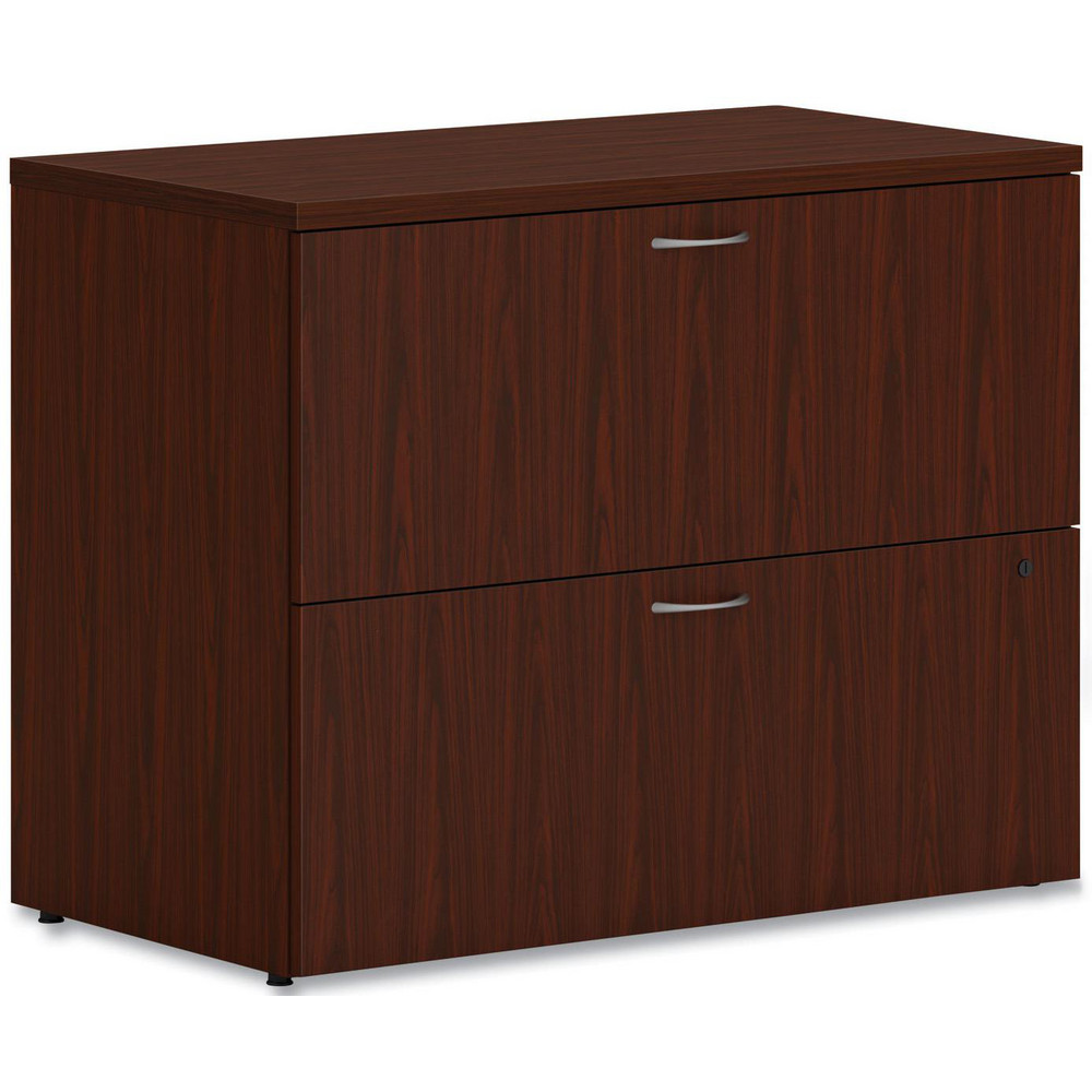 Hon - Lateral File Cabinet: 2.000 Drawer, Woodgrain Laminate, Mahogany ...
