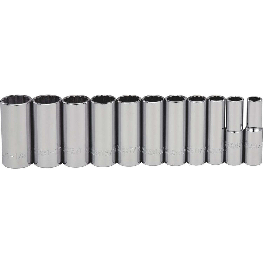 Proto - Socket Set: Deep, 11 Pc, 1/2" Drive, 1/2" Min, 1-1/8" Max | MSC ...