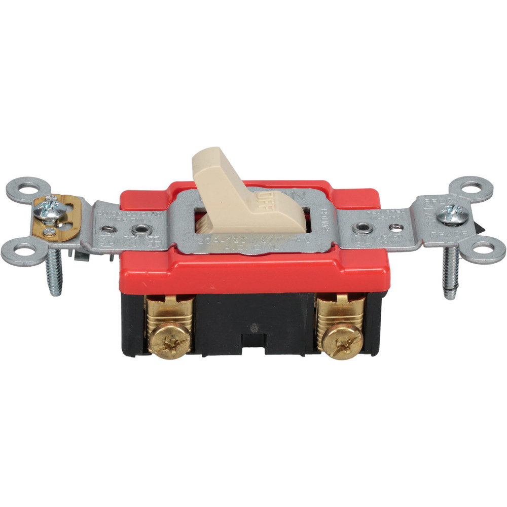 Leviton - 1 Pole, 120 to 277 VAC, 20 Amp, Industrial Grade Toggle Wall ...