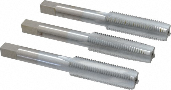 Made in USA - 7/16-20 UNF, 4 Flute, Bottoming, Plug & Taper, Chrome ...