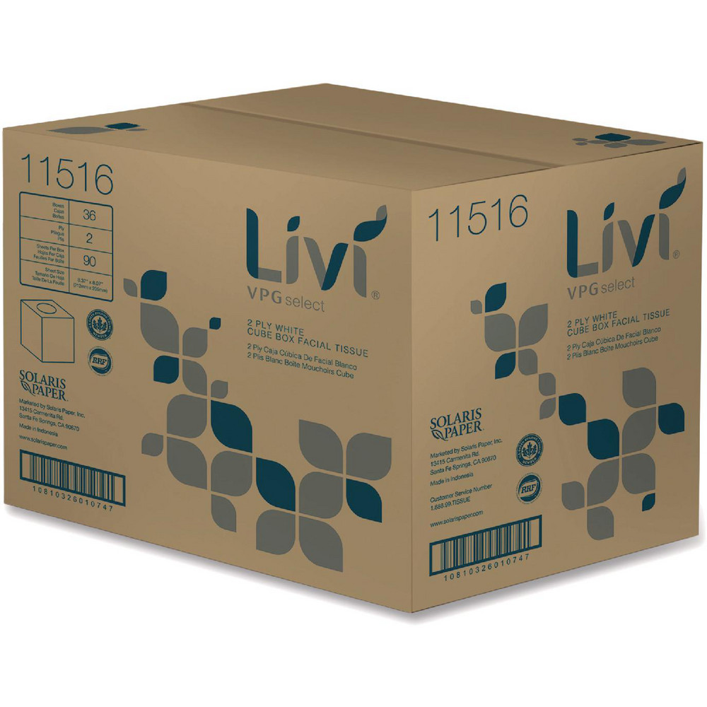 Livi - Facial Tissue: Container Type: Cube Box; Recycled Fiber: No ...