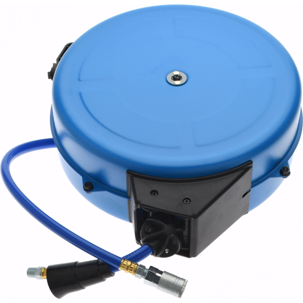 PRO-SOURCE - Hose Reel with Hose: 3/8" ID Hose x 40', Spring ...