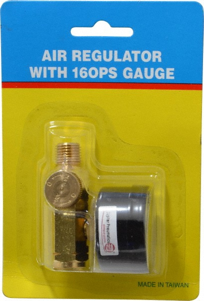 PRO-SOURCE - 1/4 NPT 10 - 160 psi Dial Air Regulator Brass Regulator ...