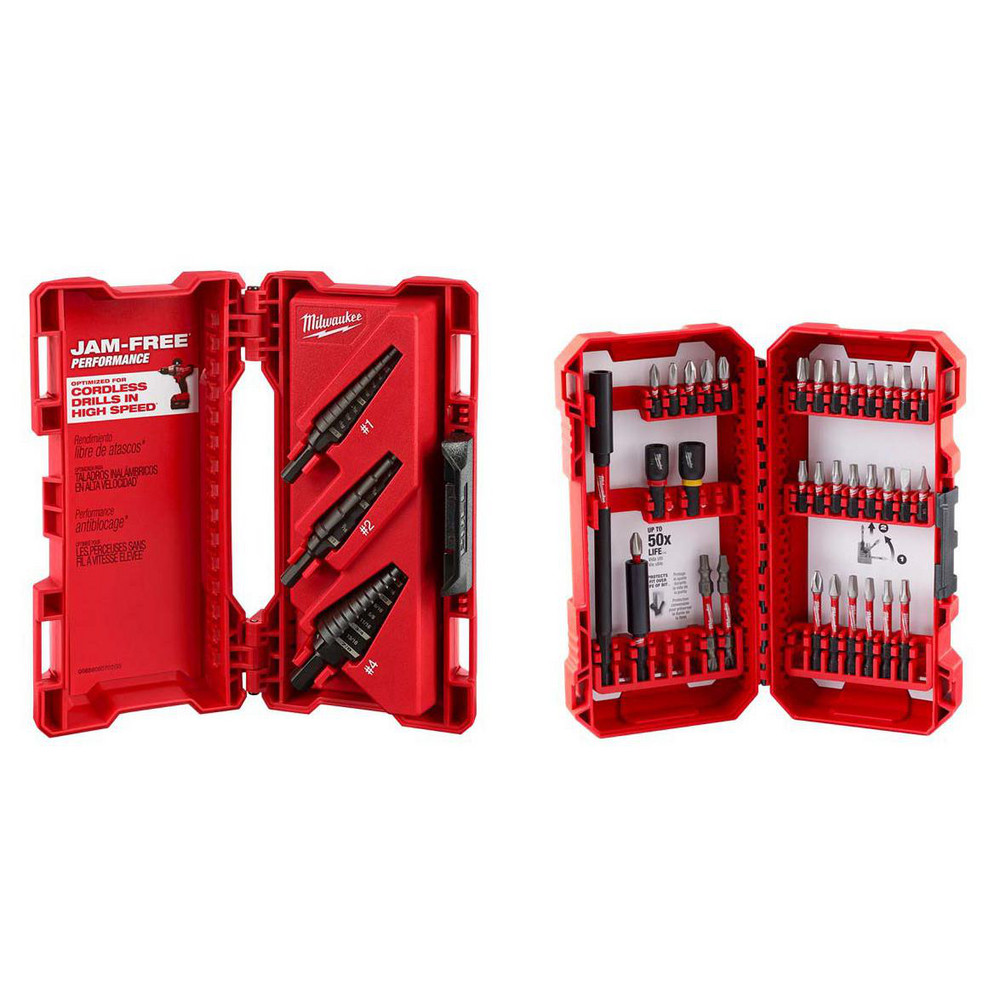 Milwaukee Tool - Drill Bit Set: Step Drill Bits, 3 Pc, 0.1250" to 0. ...