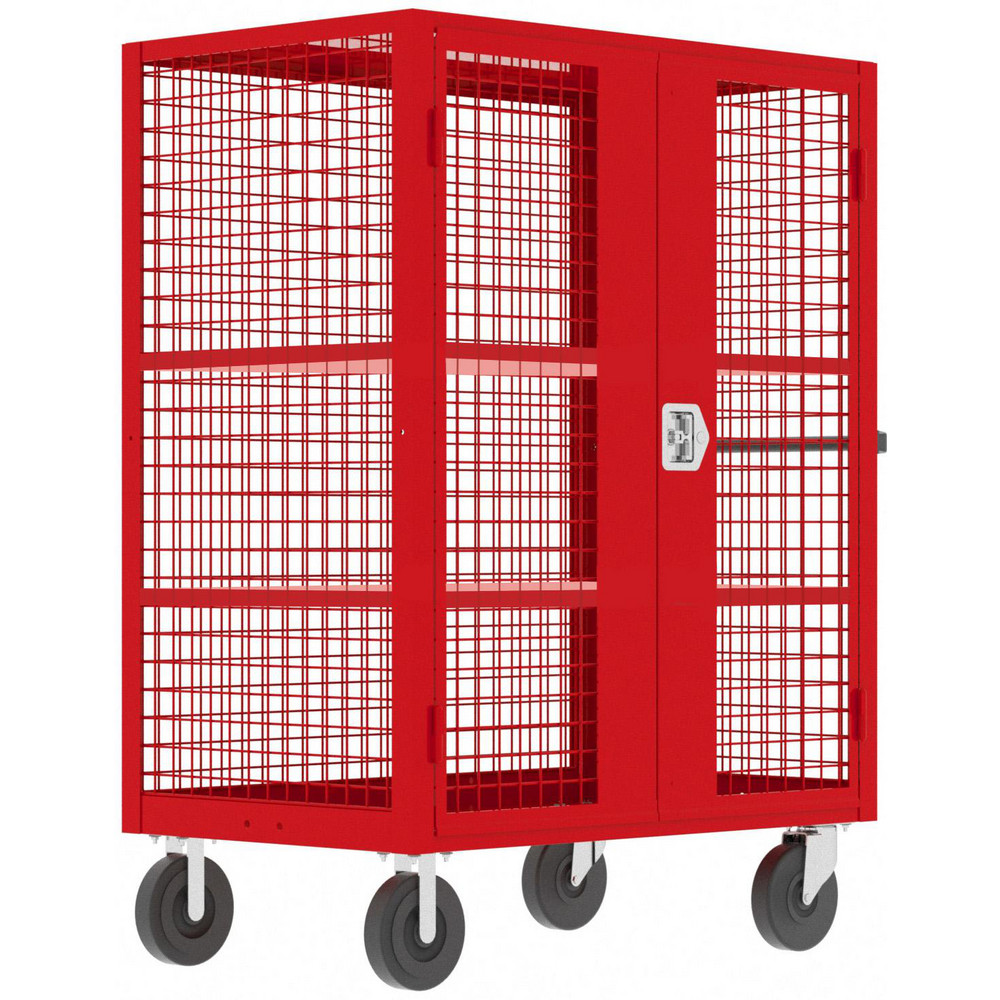Valley Craft - Security Utility Cart: 48" Long, 30" Wide, Steel, 2000. ...