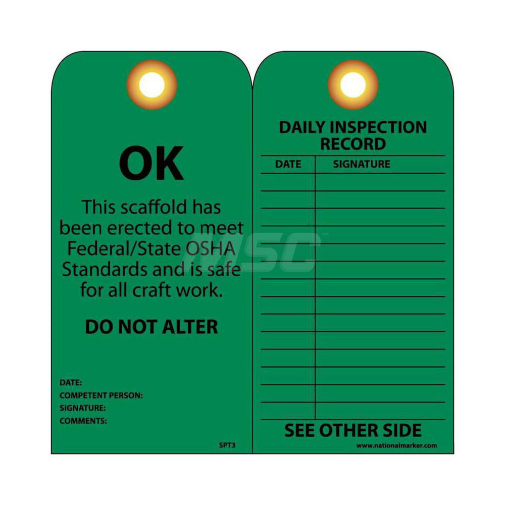AccuformNMC - Inspection Tag: Rectangle, 3" High, 6" Wide, Cardstock ...