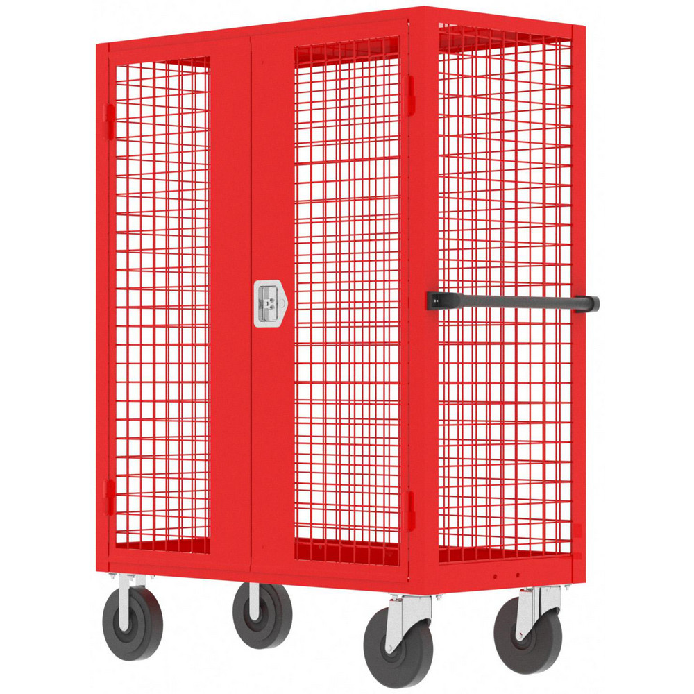 Valley Craft - Security Utility Cart: 48" Long, 24" Wide, Steel, 2000 ...