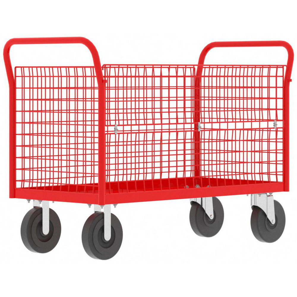 Valley Craft - Cage Utility Cart: 52" Long, 24" Wide, Steel, 2000 lb ...