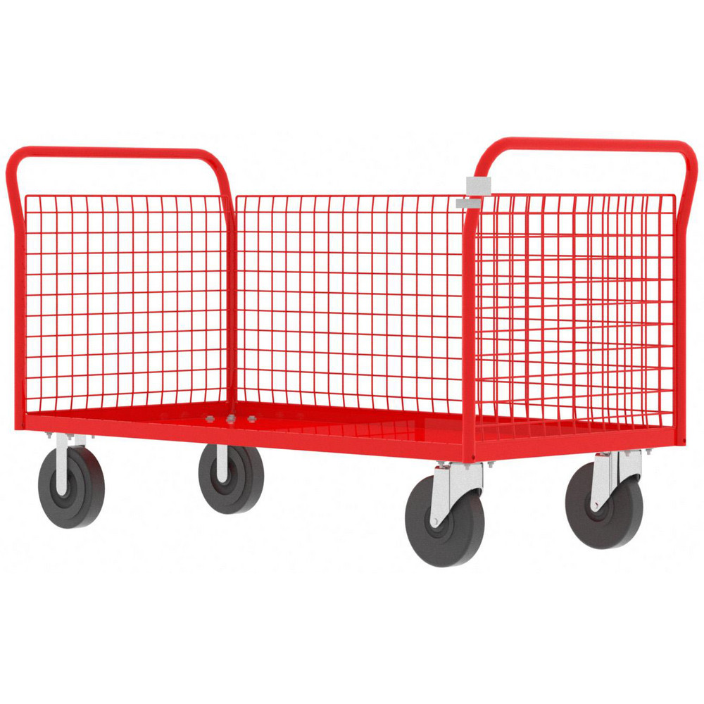 Valley Craft - Cage Utility Cart: 64" Long, 30" Wide, Steel, 2000.000 ...