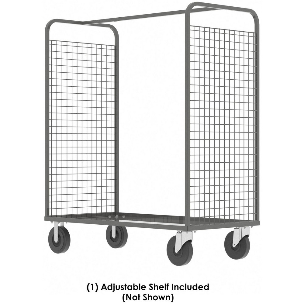 Valley Craft - Cage Utility Cart: 57" Long, 30" Wide, Steel, 1600 lb ...