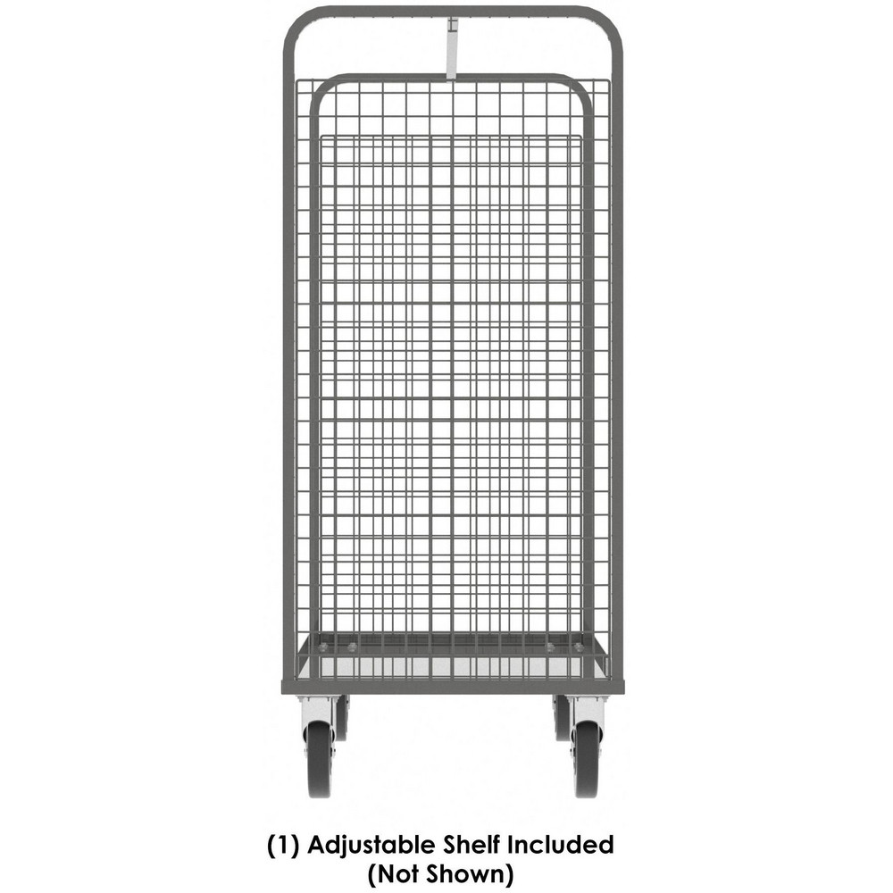 Valley Craft - Cage Utility Cart: 57" Long, 30" Wide, Steel, 1600 lb ...