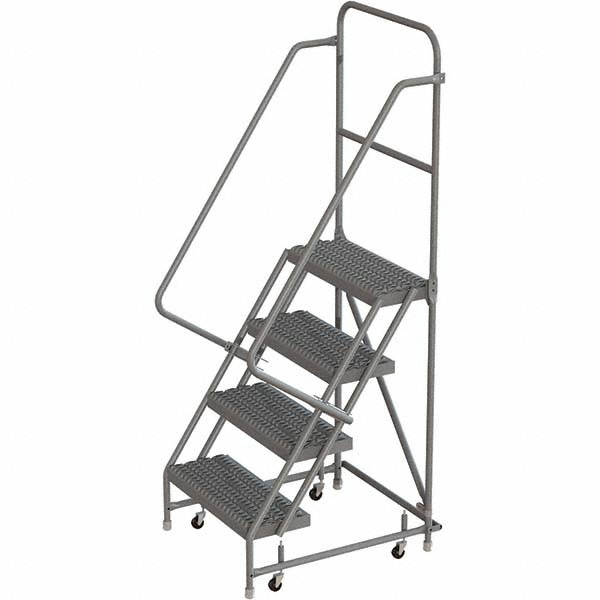 TRI-ARC - Steel Platform Rolling Ladder: 4 Step | MSC Direct