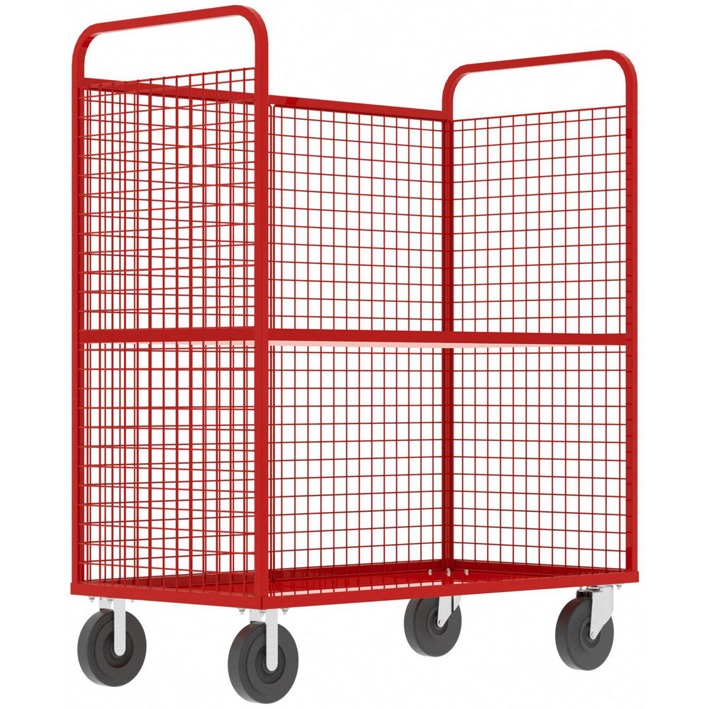 Valley Craft - Cage Utility Cart: 57" Long, 30" Wide, Steel, 1600 lb ...