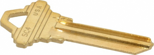 Made in USA - Schlage Brass Key Blank - 74450370 - MSC Industrial Supply