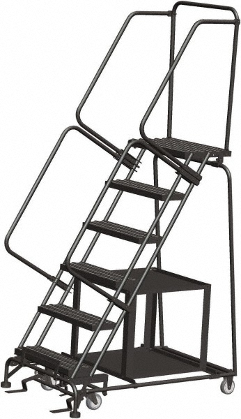 Ballymore - Steel Stock Picking Rolling Ladder: 60" Platform, 6 Step ...