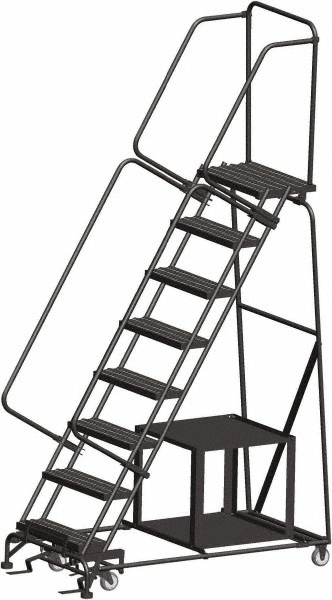 Ballymore - Steel Stock Picking Rolling Ladder: 80" Platform, 8 Step ...