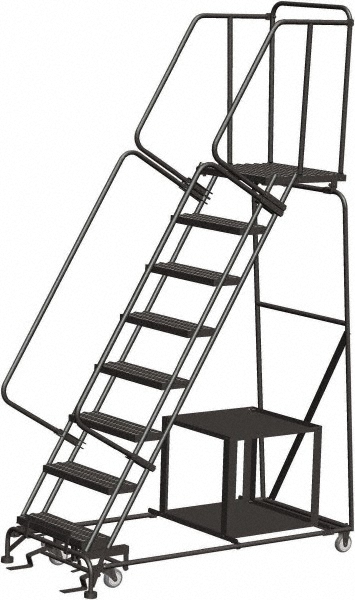 Ballymore - Steel Stock Picking Rolling Ladder: 80" Platform, 8 Step ...
