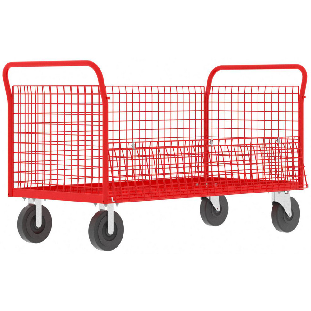 Valley Craft - Cage Utility Cart: 64" Long, 30" Wide, Steel, 2000 lb ...