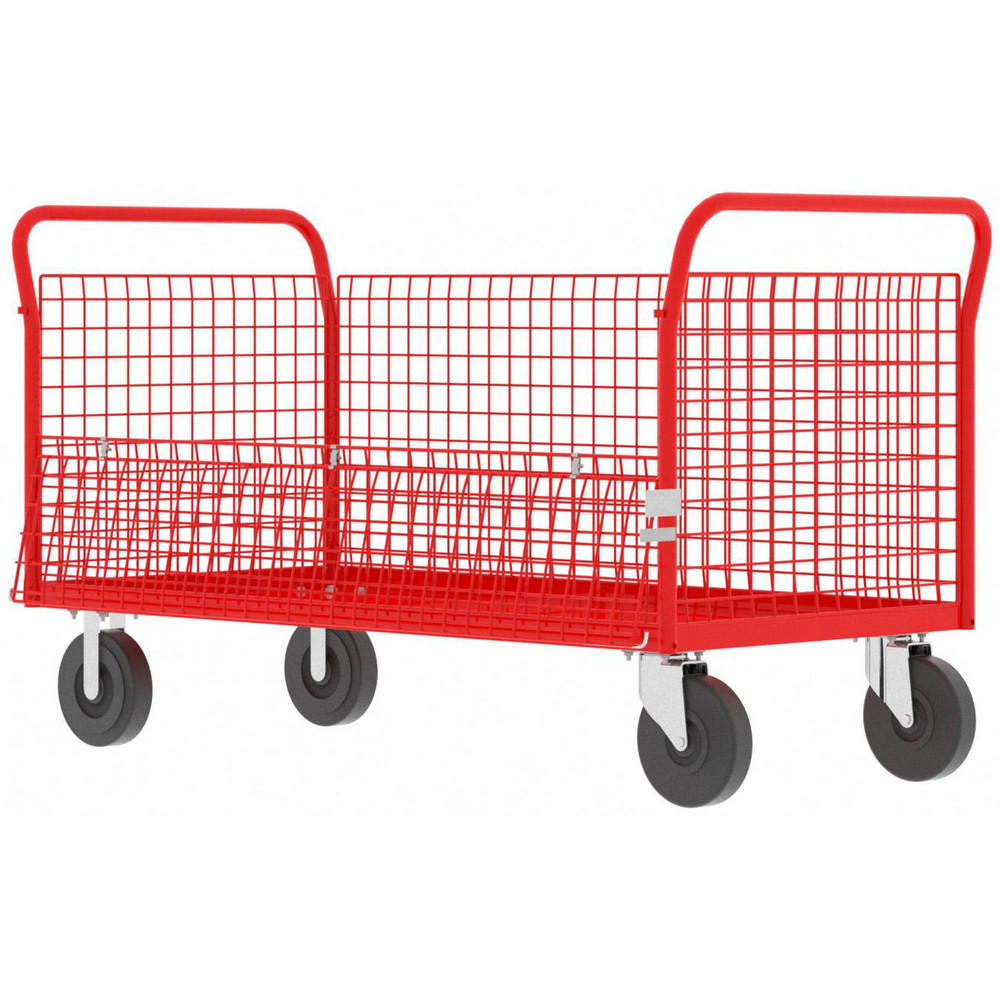 Valley Craft - Cage Utility Cart: 64" Long, 30" Wide, Steel, 2000 lb ...