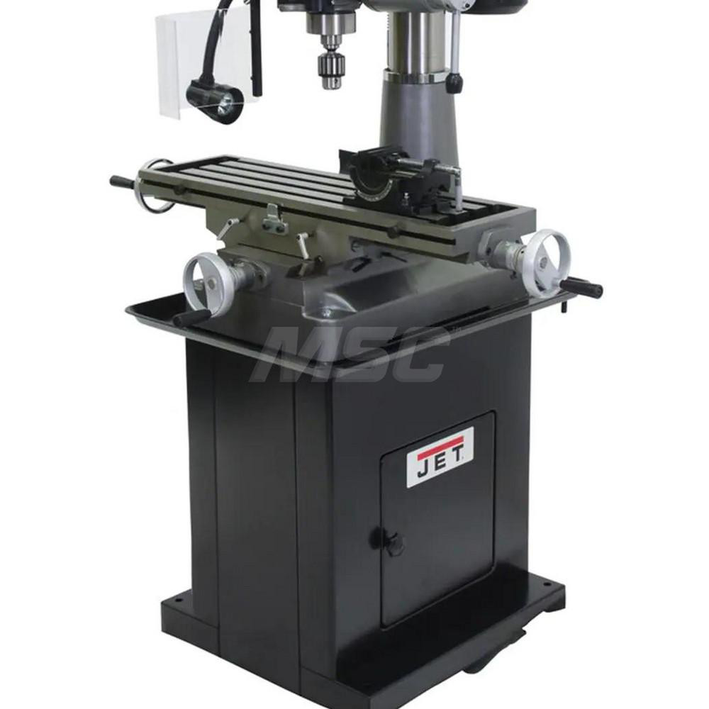 Jet - 1 Phase, 20-1/16" Swing, Step Pulley Mill Drill Machine ...