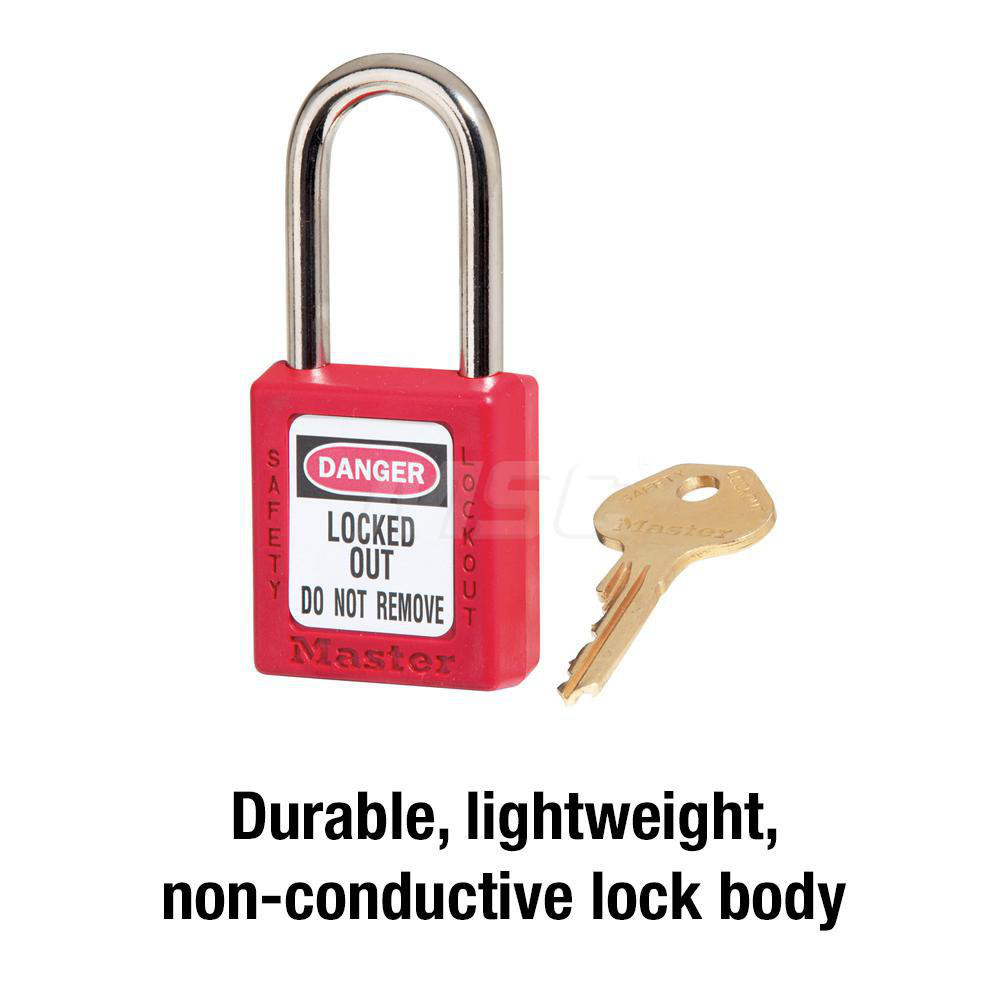 Master Lock - Lockout Padlock: Keyed Different, Thermoplastic, Steel ...