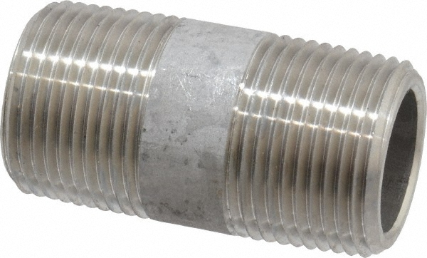 Merit Brass - Stainless Steel Pipe Nipple: 3/4" Pipe, Grade 304 & 304L ...
