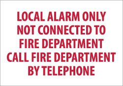 NMC - Local Alarm Only - Not Connected to Fire Department - Call Fire ...