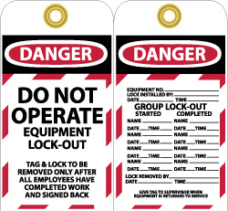 AccuformNMC - Lockout Tag: Rectangle, 3" High, 6" Wide, Unrippable ...